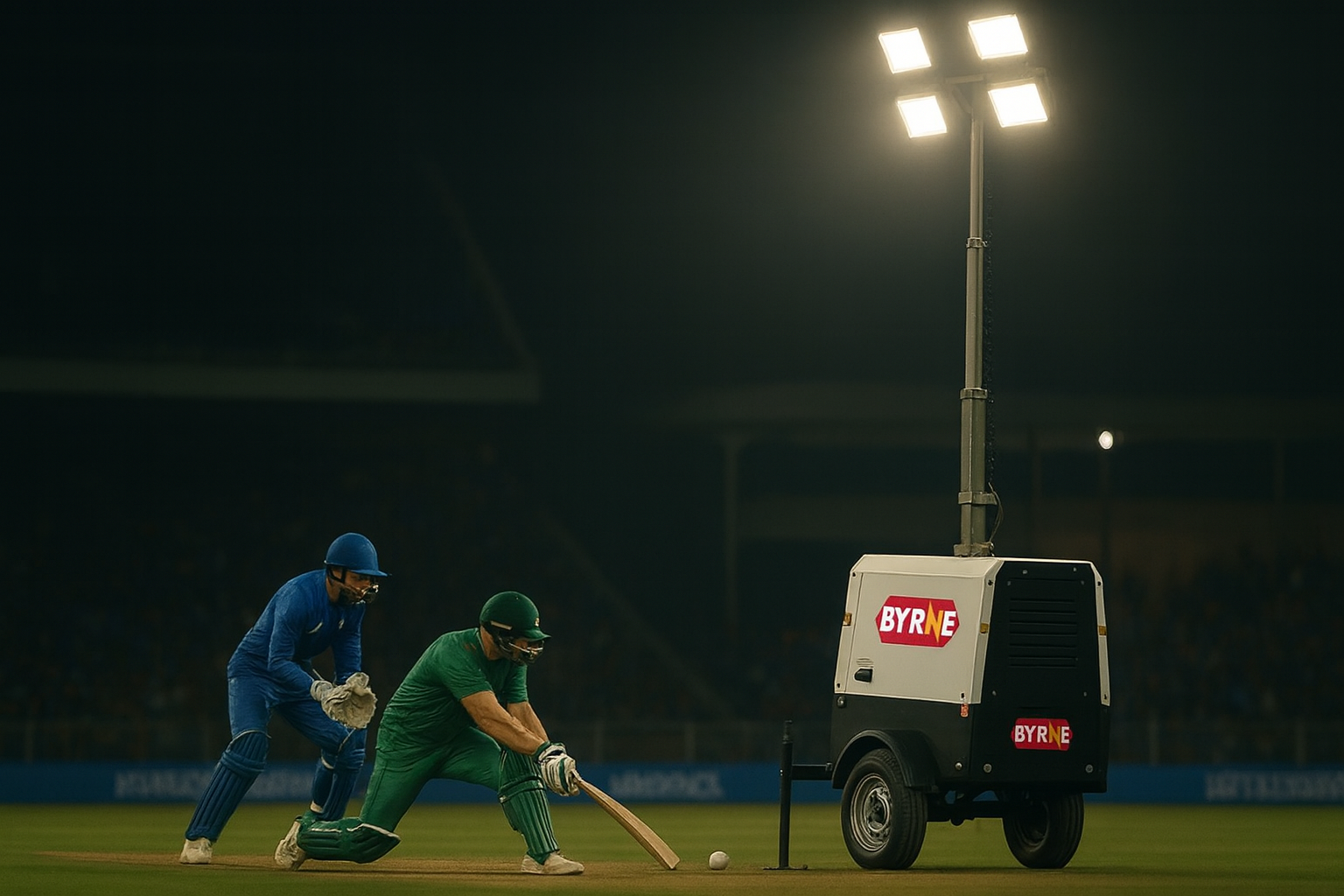 Project Spotlight: Lighting Up Cricket in Dubai - Byrne Equipment Rental